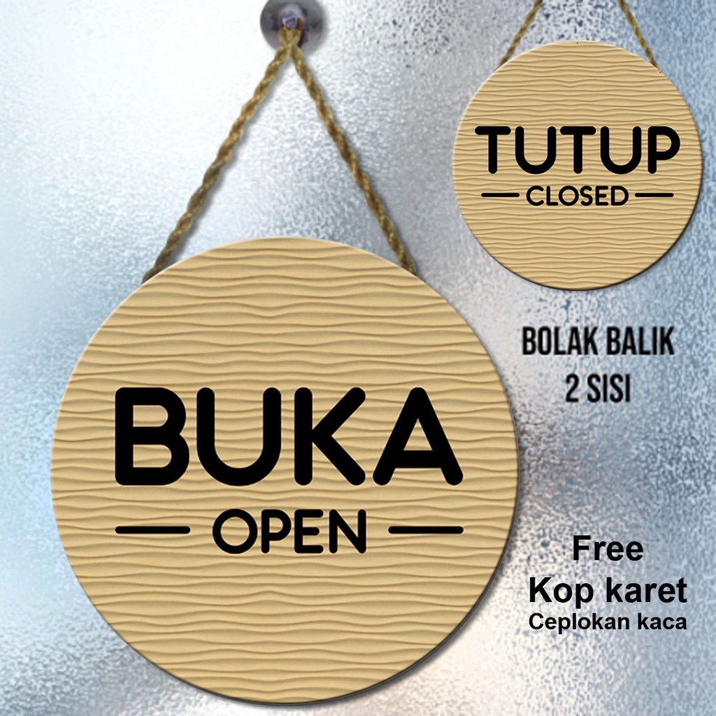 Jual Buka Tutup, open close sign board bolak balik | Shopee Indonesia