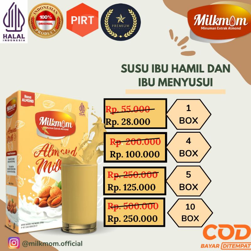 Jual MILKMOM Paket HEMAT ISI 2 KOTAK - 5 KOTAK/ PROMO ASI Booster ASI ...