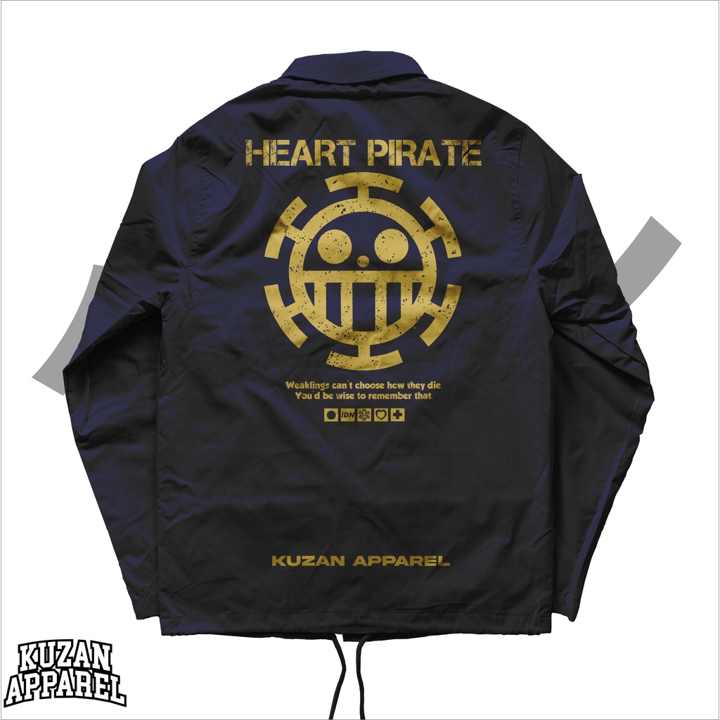 Jual One Piece Heart Pirate Jacket Coach (Navy) OP 002 | Shopee Indonesia