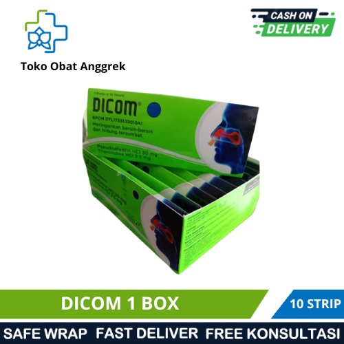 Jual DICOM 1 BOX ISI 10 STRIP/OBAT FLU DEWASA/100 TABLET | Shopee Indonesia
