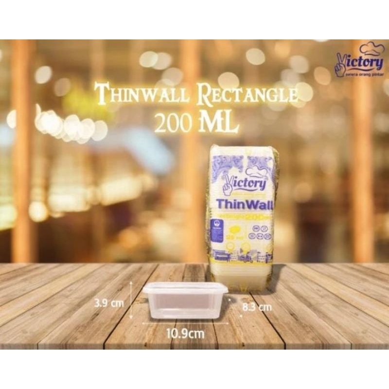 Jual THINWALL RECTANGLE 200 ML, 250 ML & 300 ML / KOTAK MAKANAN / FOOD ...