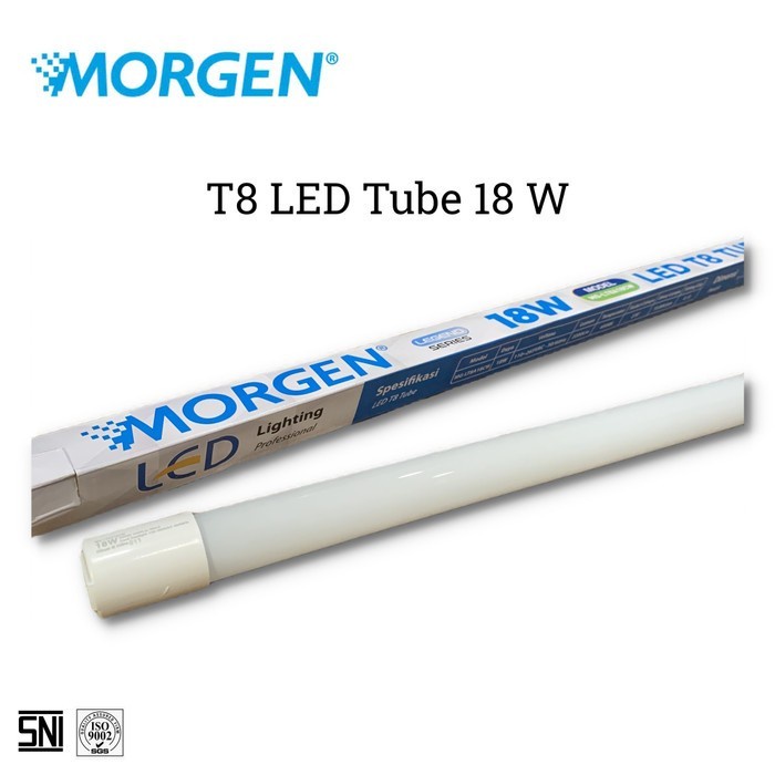 Jual MORGEN Lampu TL T8 LED 18w 6500K 18watt Putih 120cm Neon MG-LT8A18 | Shopee Indonesia