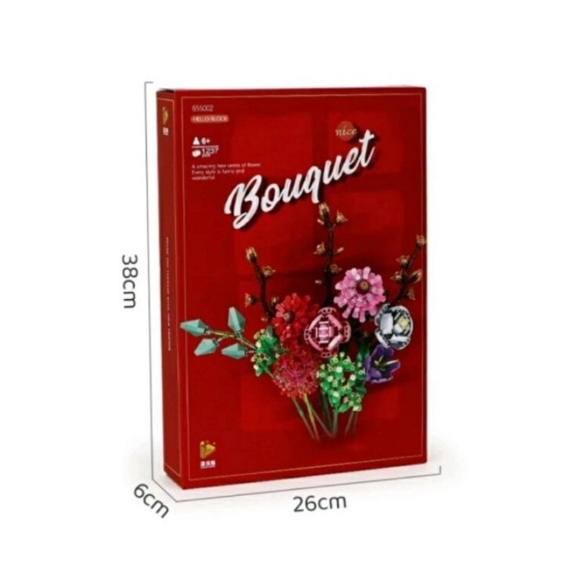 Jual KKV Building Block Bouquet Flower Block Brick Plant - 655002 ...