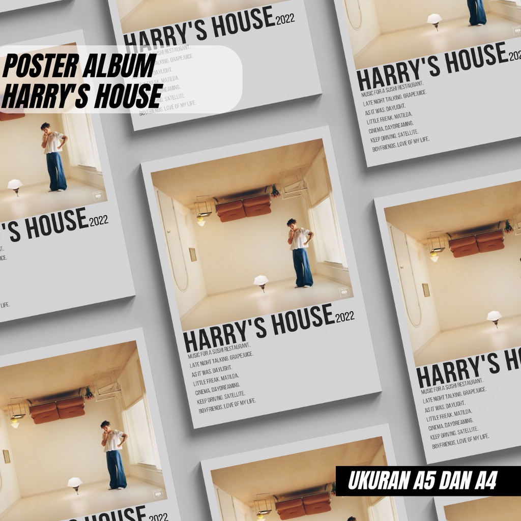 Jual Poster Album Harry Styles Harry's House / Poster Cover Album ...