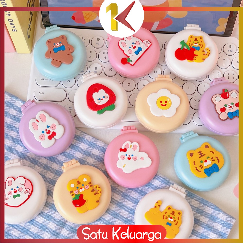 Jual SK-C767 Cermin Sisir Bulat Lipat Kaca Ala Korea Sisir Compact 2IN1 ...