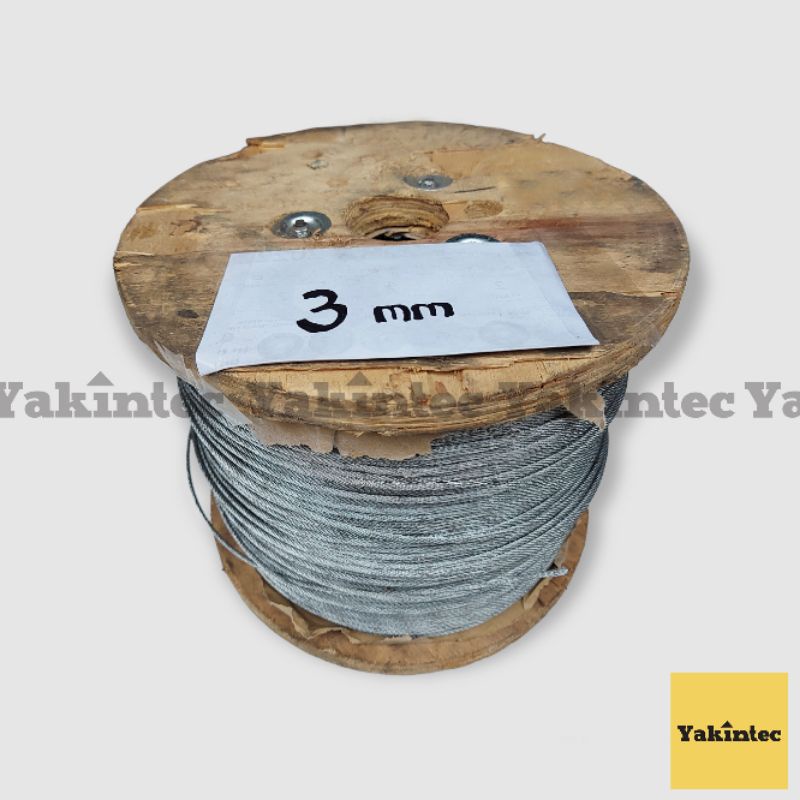 Jual Kawat Seling Baja Galvanis 3 mm / Galvanis Wire Rope 3mm Jual Meteran | Shopee Indonesia