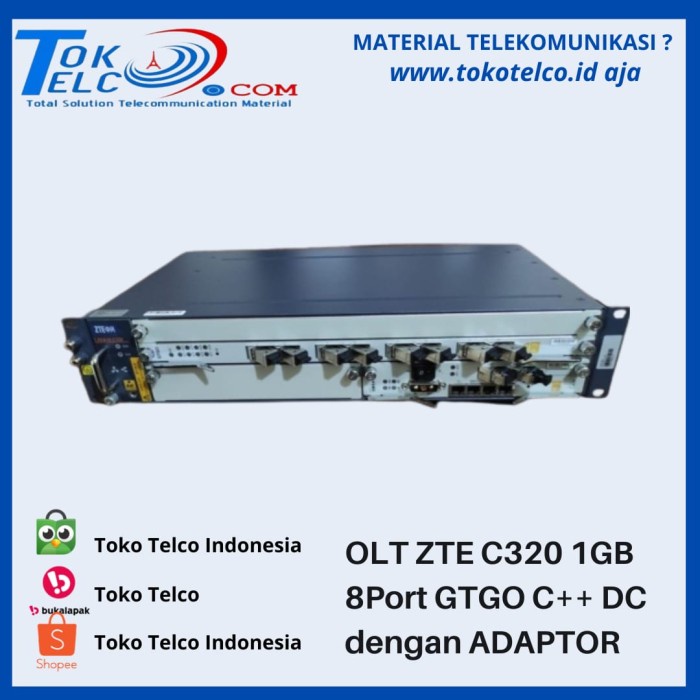 Jual Produk Terbaru Olt Gpon Zte C320 1Gb 8Port Gtgo C++ Dc Dengan Adaptor Power Supply | Shopee ...