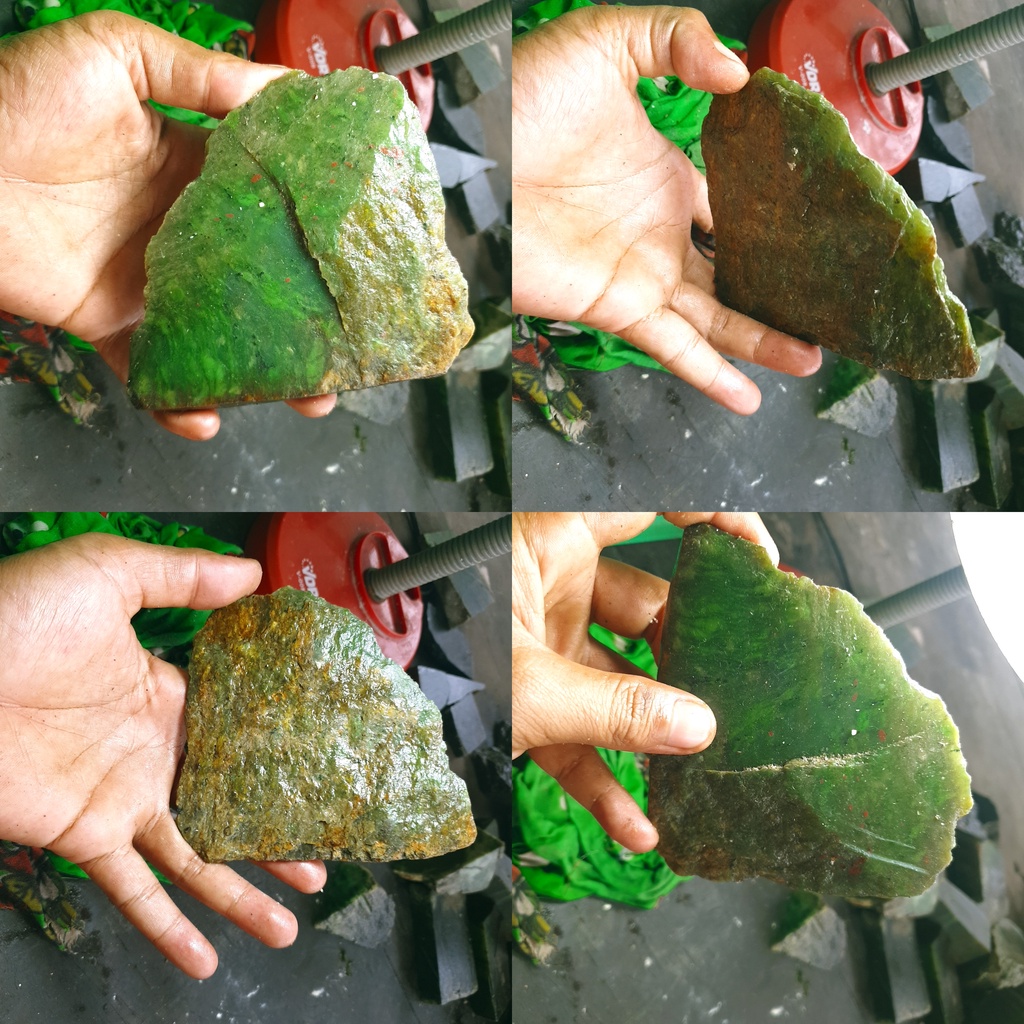 Jual POTONGAN BAHAN BATU GIOK ASLI NEPHRITE JADE NATURAL ORIGINAL ...