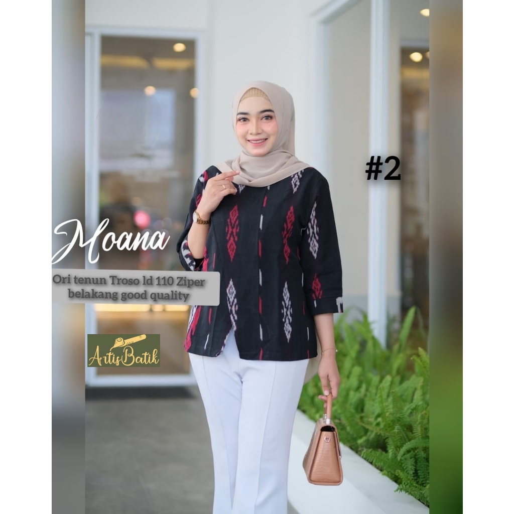 Jual NEW BLOUSE MOANA BLUS TENUN SONGKET SUPER JUMBO LD 130 BATIK ...