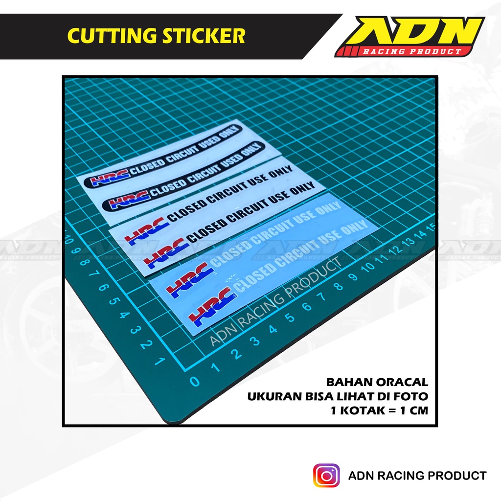 Jual Stiker Velg HRC Closed Circuit Use Only Cutting Sticker | Shopee ...