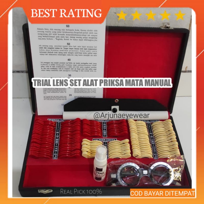 Jual Trial Lens Set Alat Priksa Mata Simple Mudah Di Bawa Snellen Chart ...