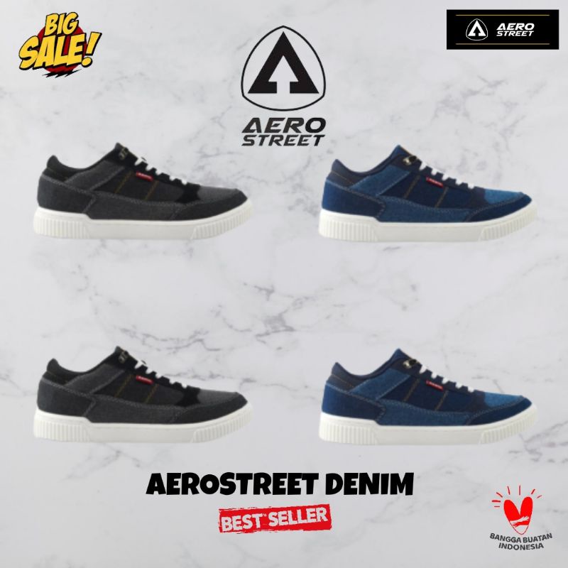 Jual AEROSTREET RODEO DENIM BLACK / NAVY SERIES | Shopee Indonesia