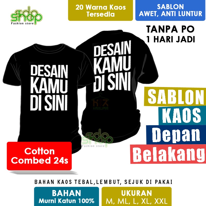 Jual Baju Kaos Custom | Kaos Request | Sablon Kaos Satuan | Kaos Print ...