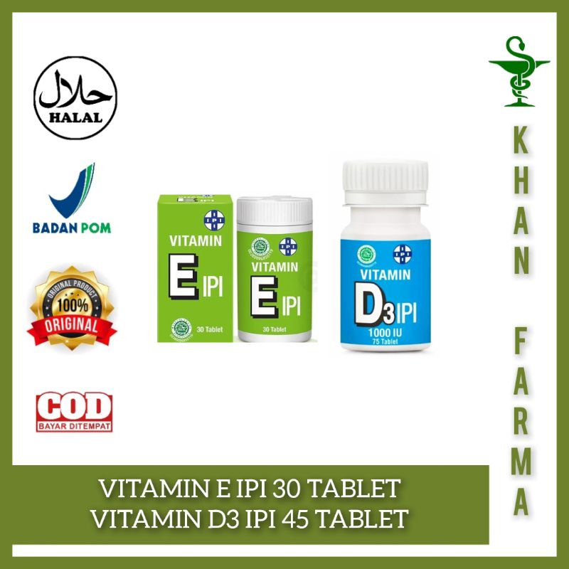 Jual VITAMIN E IPI 30 TABLET DAN VITAMIN D3 IPI 75 TABLET | Shopee ... Jual VITAMIN E IPI 30 TABLET DAN VITAMIN D3 IPI 75 TABLET | Shopee ...