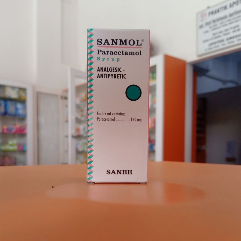 Jual SANMOL PARACETAMOL SYRUP pereda sakit kepala, sakit gigi, demam yang menyertai flu dan ...