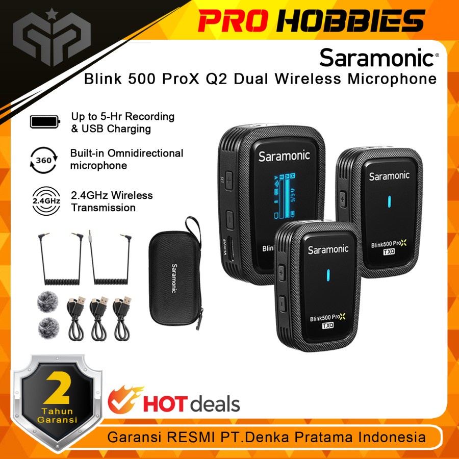 Jual Saramonic Blink 500 ProX Pro X Q1 Q2 Dual-Channel Wireless Microphone | Shopee Indonesia
