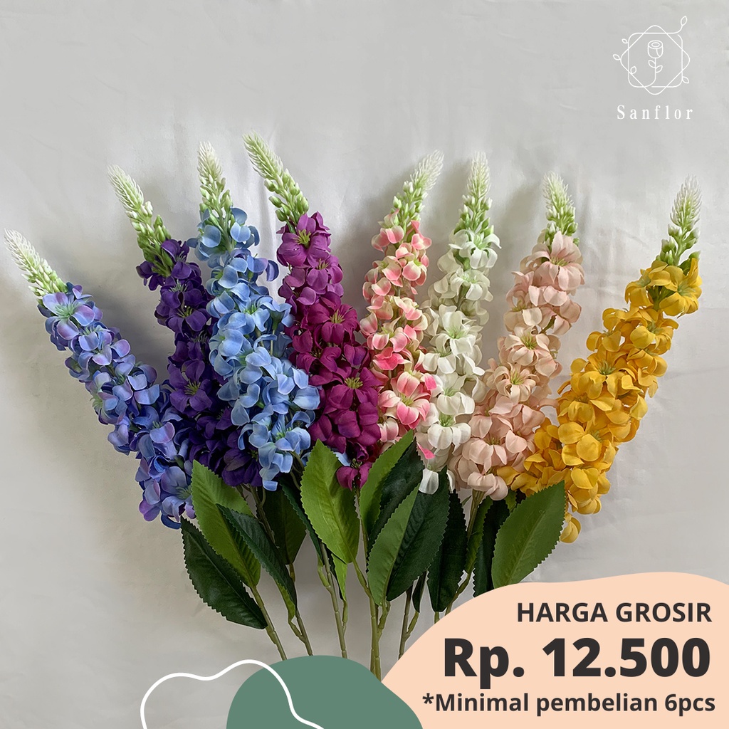 Jual Bunga Hyacinth 1 tangkai Artificial/ Delphinium Snapdragon Murah ...