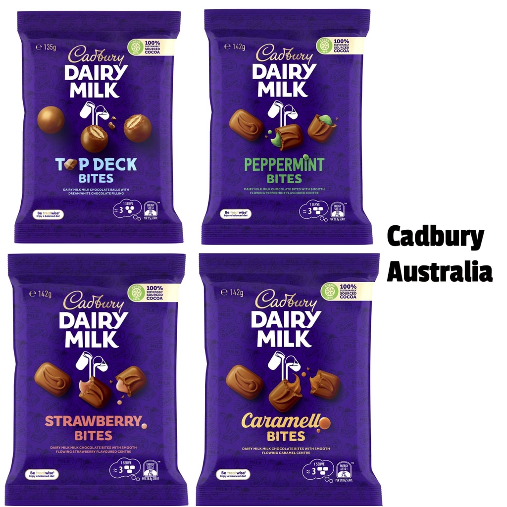 Jual Cadbury Australia Bites/Caramello/Peppermint/Strawberry/Top Deck ... Jual Cadbury Australia Bites/Caramello/Peppermint/Strawberry/Top Deck ...
