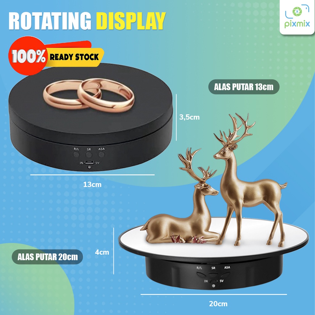 Jual Alas Putar Fotografi Rotating Display Stand Base Mirror Surface ...