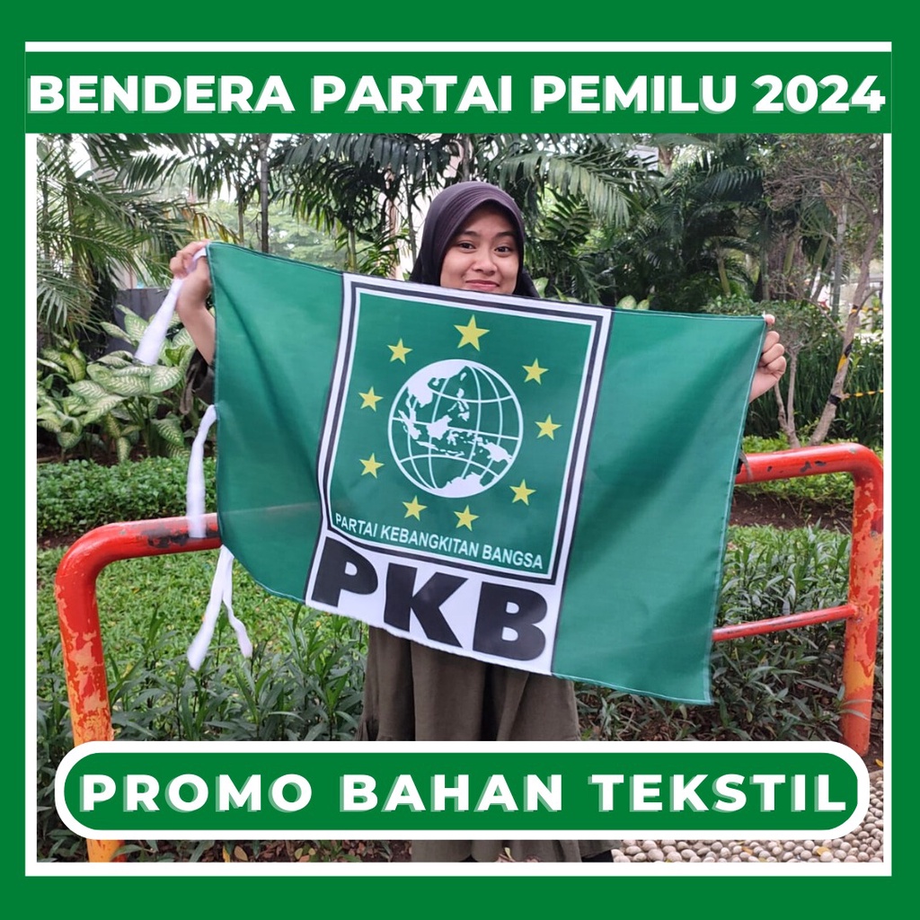 Jual Bendera PKB Partai Kebangkitan Bangsa / Cetak Bendera Partai ...