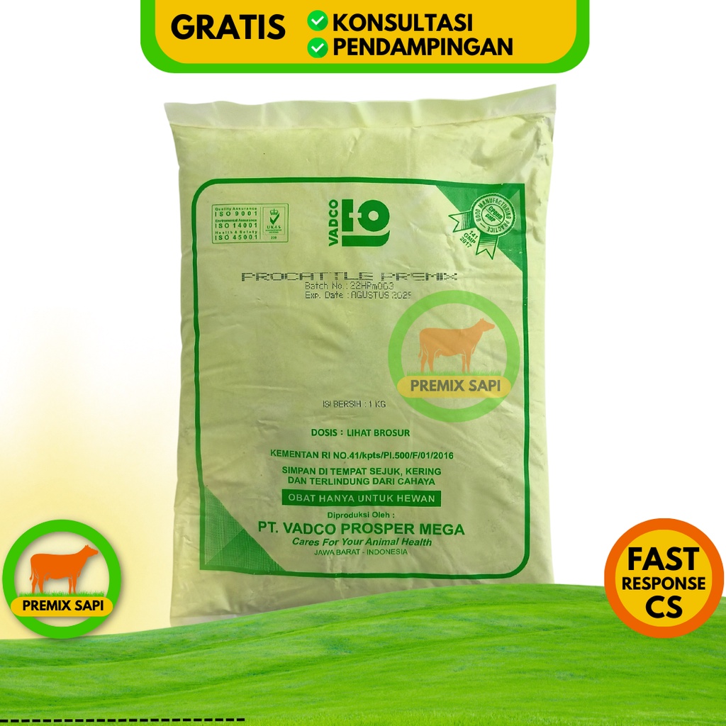Jual PROCATTLE PREMIX 1 Kg VADCO - PRO CATTLE Premix VADCO Vitamin Mineral Sapi Potong Perah ...