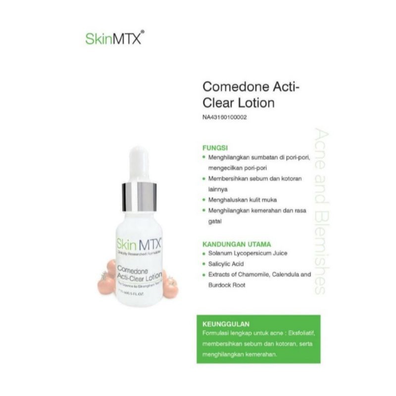 Jual SkinMTX comedone acti - clear lotion Skin Mtx anti acne serum ...