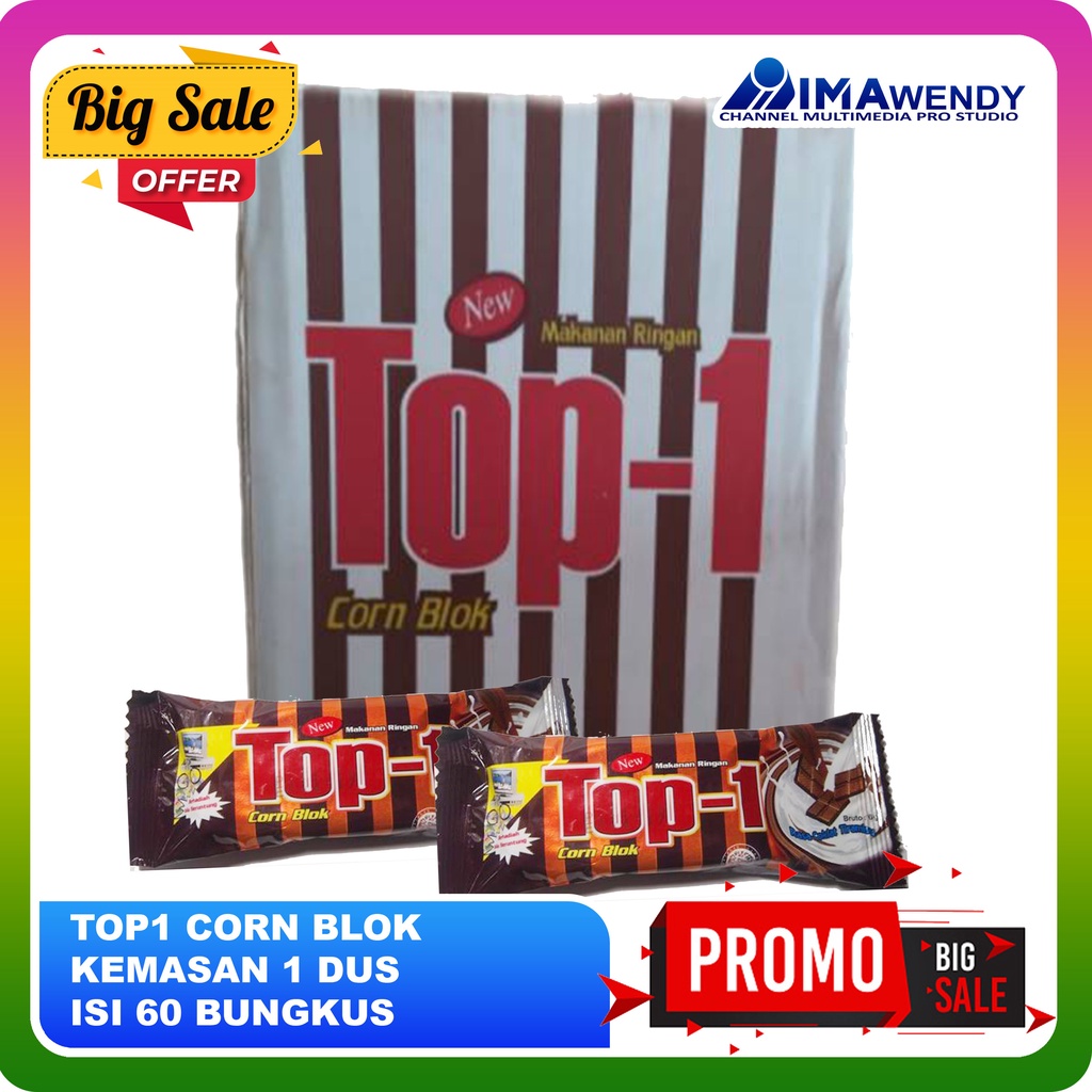 Jual Snack Ciki TOP--1 Corn Blok BERHADIAH UANG Kemasan 1 DUS isi 60 ...