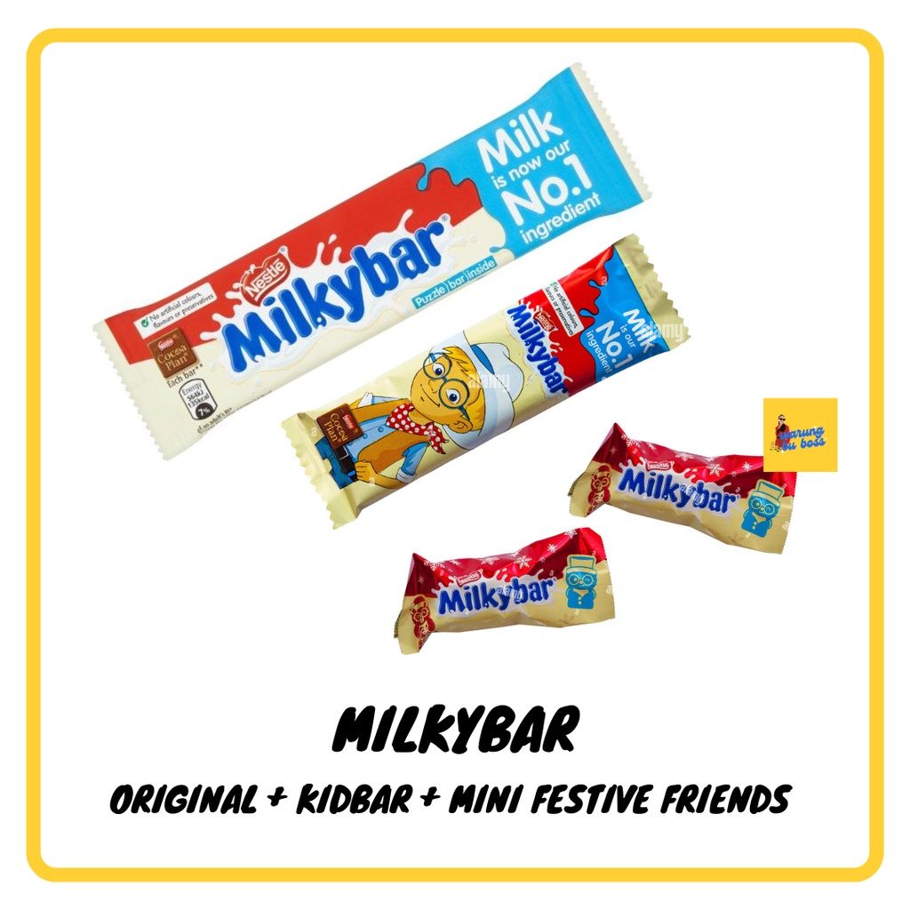 Jual Milkybar White Chocolate Bar Milkybar Kid Bar Milkybar Festive Friends Mini Selection ...
