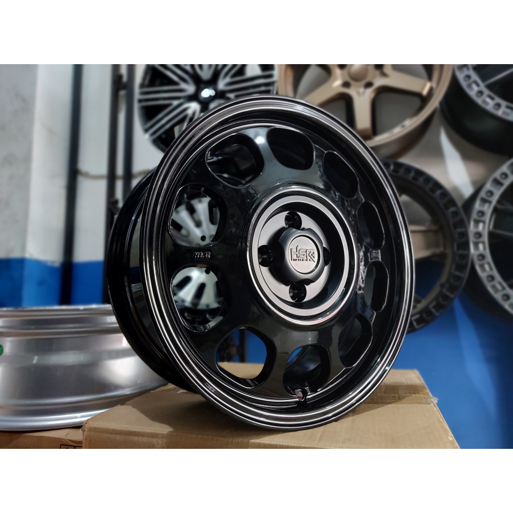 Jual VELG MOBIL RING 16 BLACK GLOSSY LUBANG 4 PCD 4X100 HSR BAHAN ALLOY LEBAR 7 RATA MODEL RALLY ...