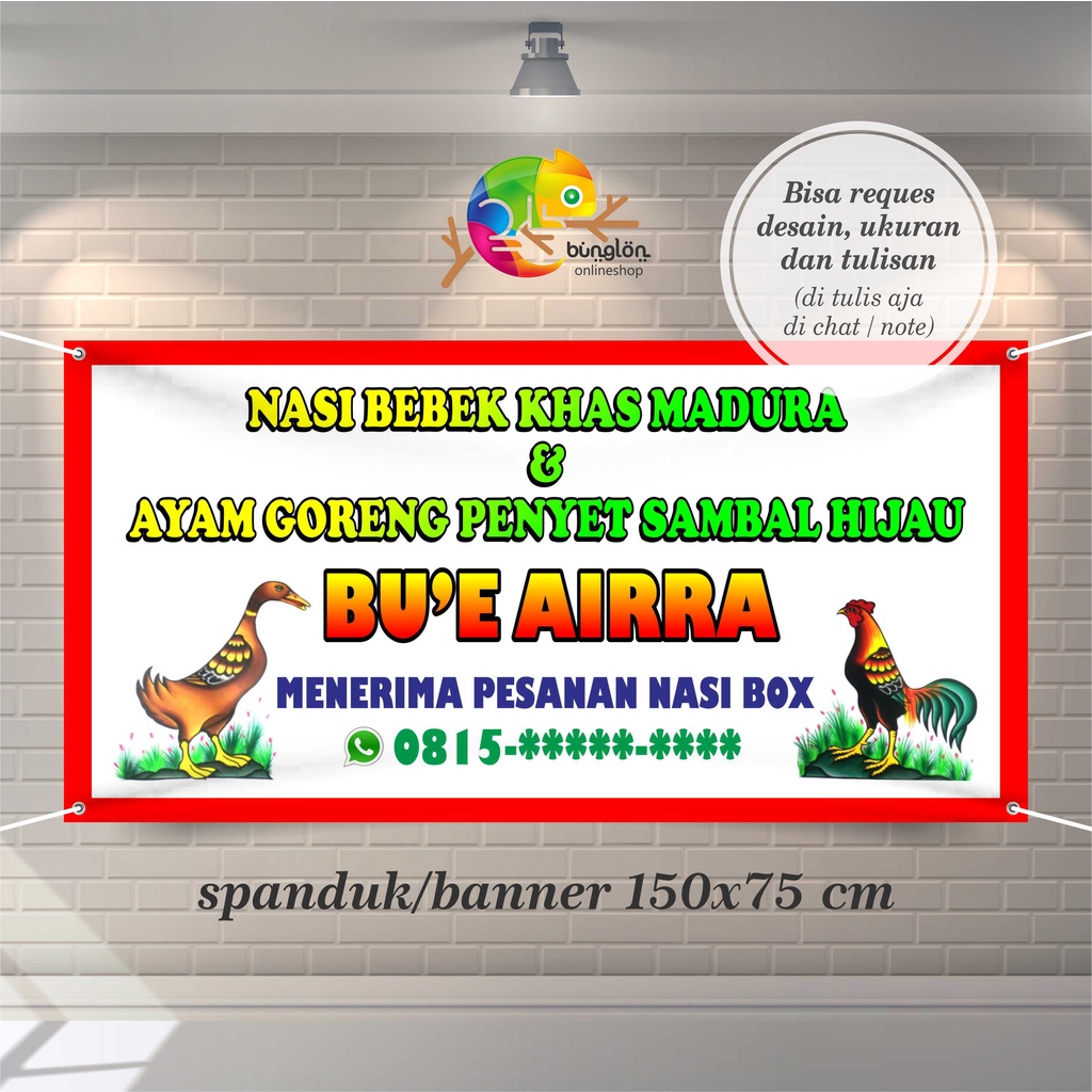 Jual Spanduk Banner Penyetan, Nasi Bebek Madura, Ayam Goreng Penyet ...