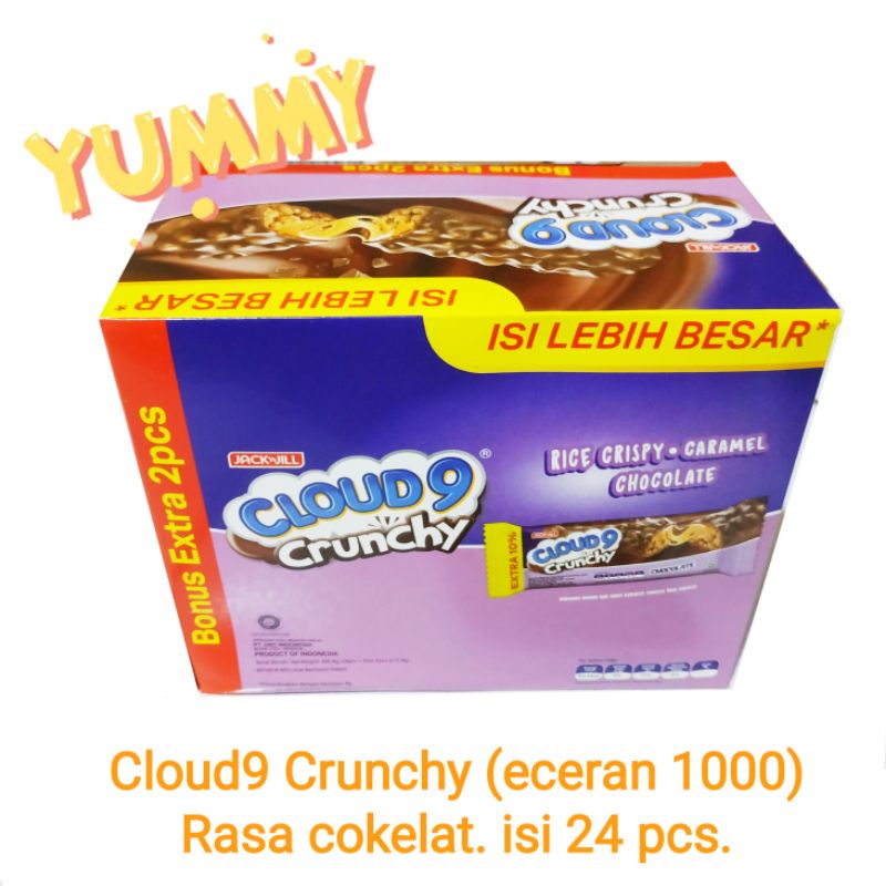 Jual cloud9 crunchy wafer chocolate | cloud isi 24 pcs | Shopee Indonesia
