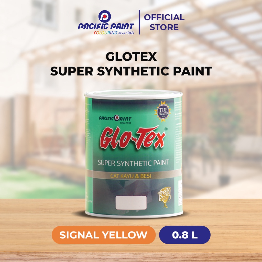 Jual Glotex Super Synthetic Paint-Cat (Kayu & Besi)- SIGNAL YELLOW-0 ...