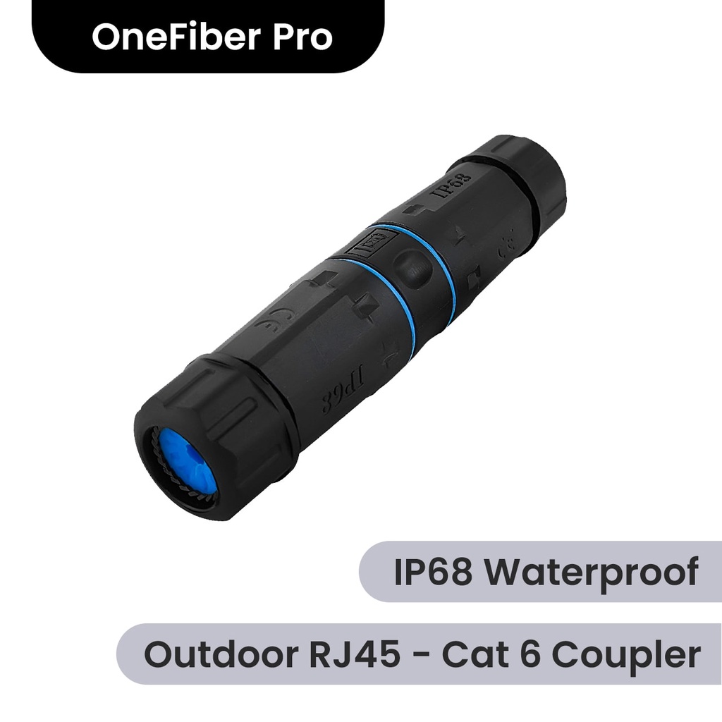 Jual Waterproof IP68 RJ45 Cat6 Coupler Barrel Female - Female - OF174 ...