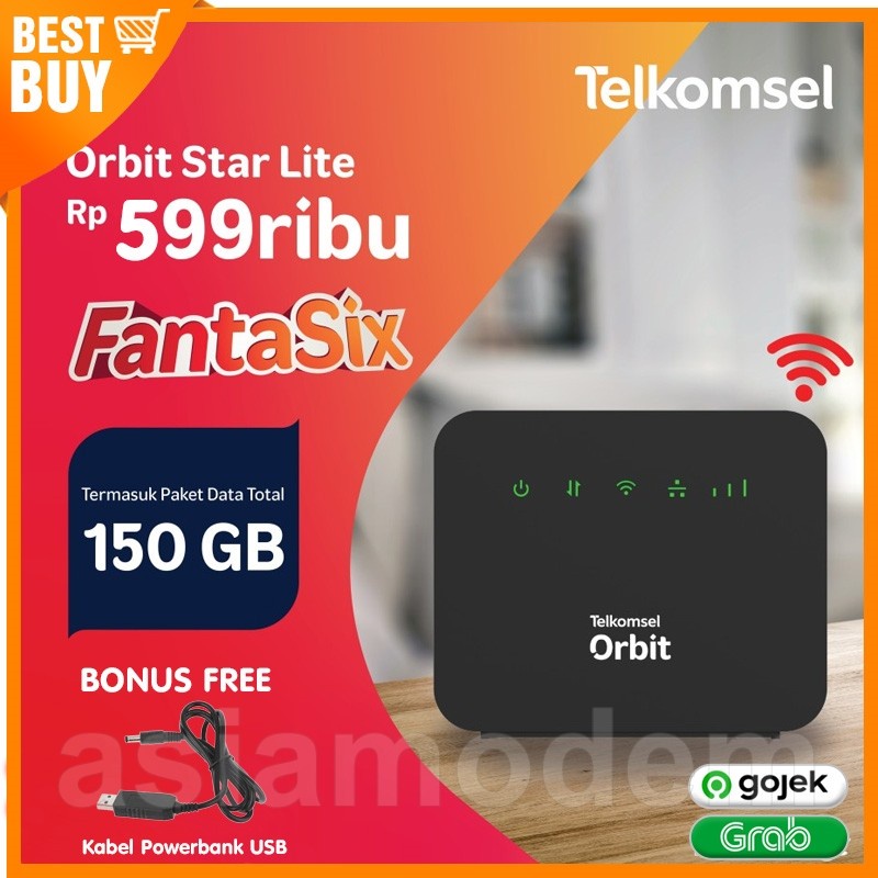 Jual Modem Orbit Star Lite HKM0126 Router WIFI 4G LTE Free Telkomsel ...