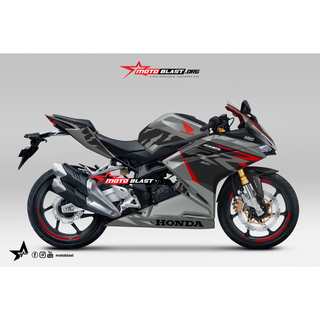 Jual Decal Stiker Honda CBR250RR Livery Fireblade Anniv Grey Full Body ...