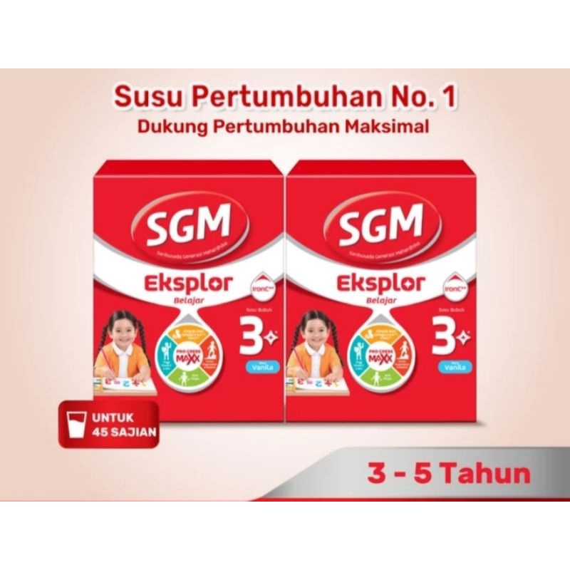 Jual SGM Eksplor 3+ (Plus) Vanila 150gr (3-5 Tahun) | Shopee Indonesia