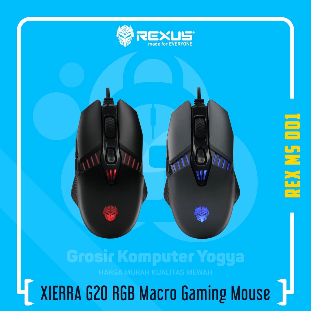 Jual Rexus XIERRA G20 7200 DPI 6 Buttons RGB LED Macro Gaming Mouse ...