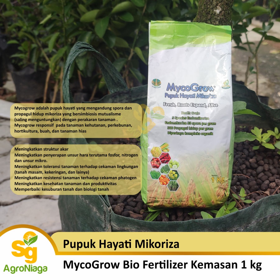 Jual MycoGrow Bio Fertilizer Mikoriza Pupuk Hayati Kemasan 1 kg ...