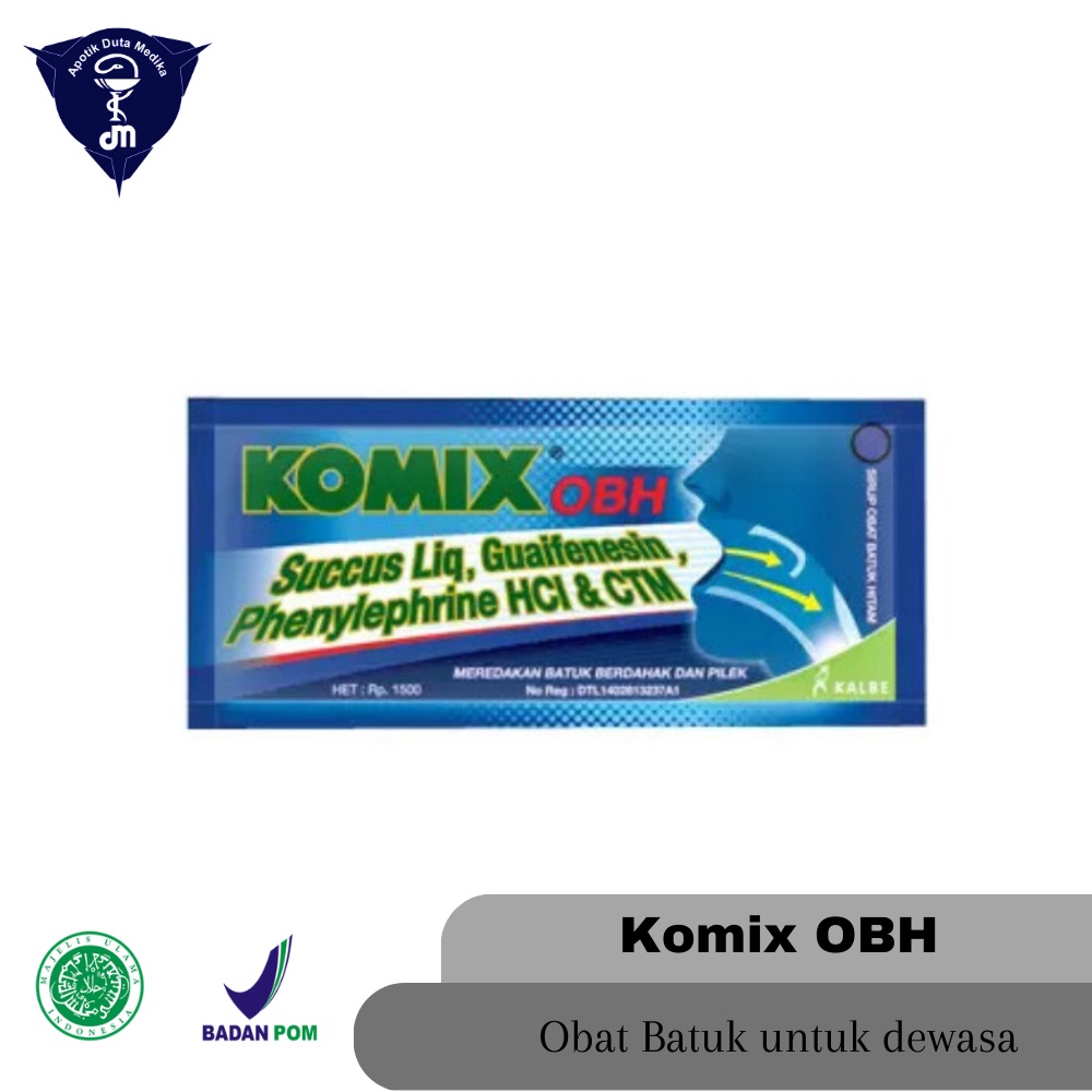 Jual KOMIX OBH DEWASA SACHET/OBAT BATUK BERDAHAK DEWASA/BATUK FLU ...
