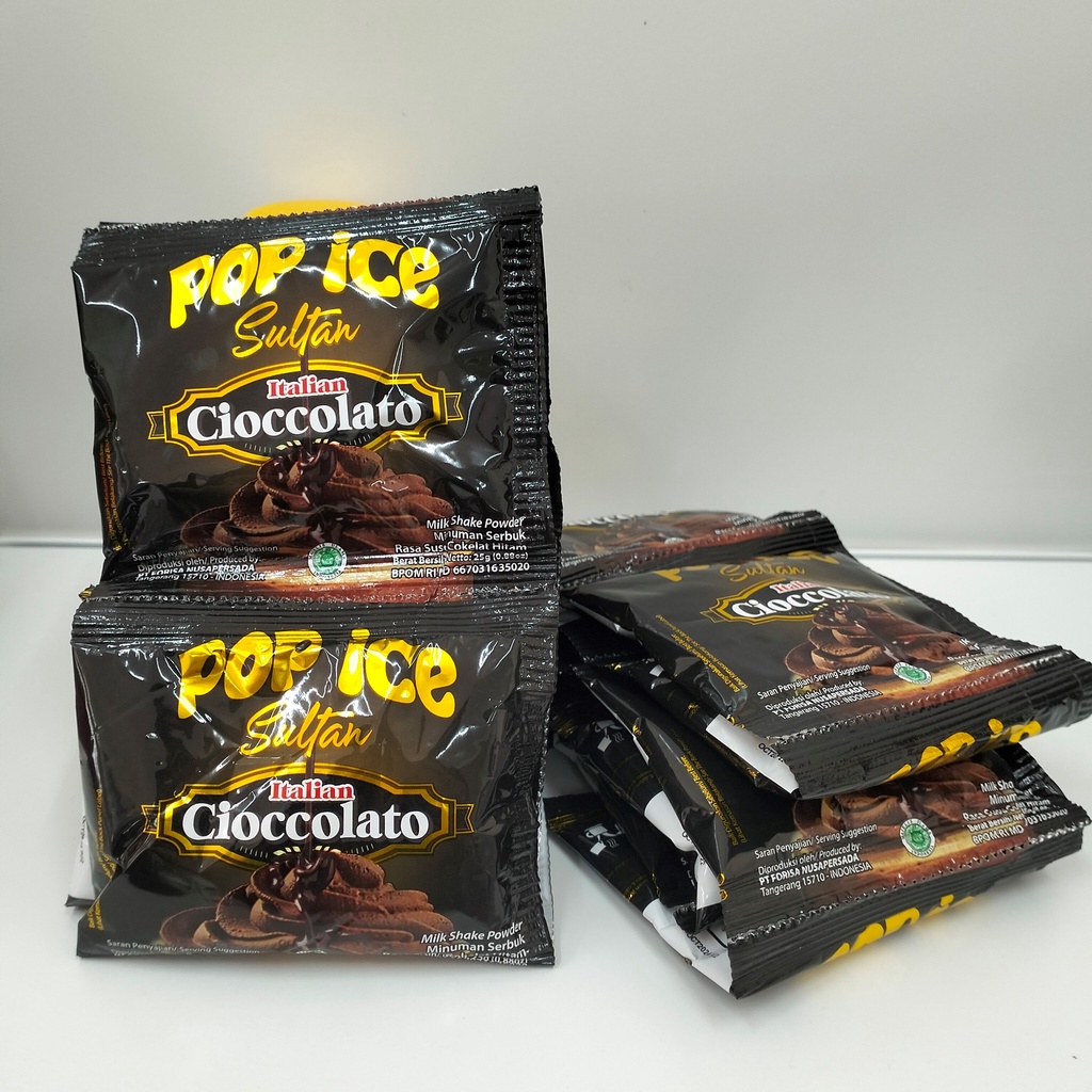 Jual pop ice sultan italian cioccolato 1renceng 10 sch | Shopee Indonesia