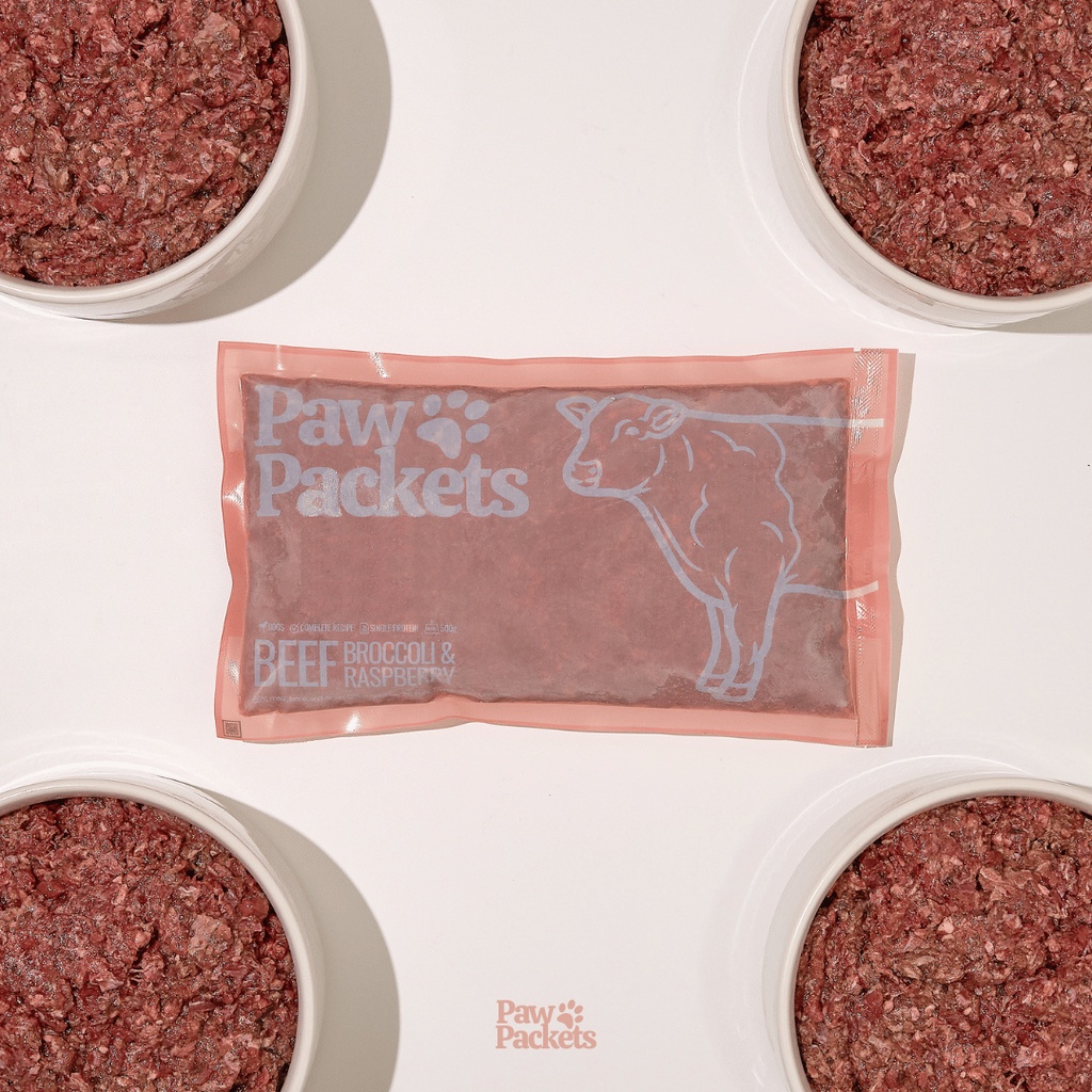 Jual Paw Packets - Beef Complete Recipe - Raw Dog Food 500g | Shopee ...