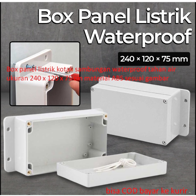 Jual Box panel listrik kotak sambungan waterproof tahan air ukuran 240 ...
