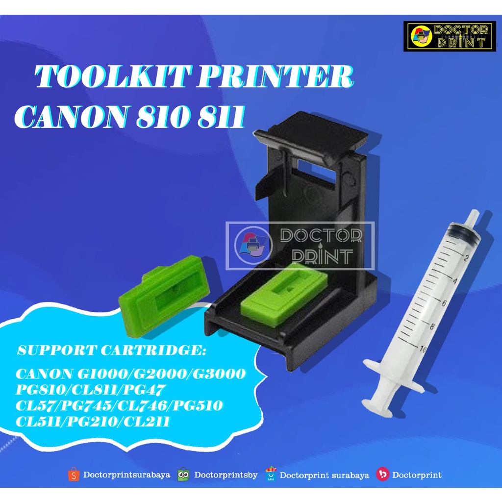 Jual Toolkit Penyedot Tinta Cartridge Canon 810 811 pendek | Shopee ...