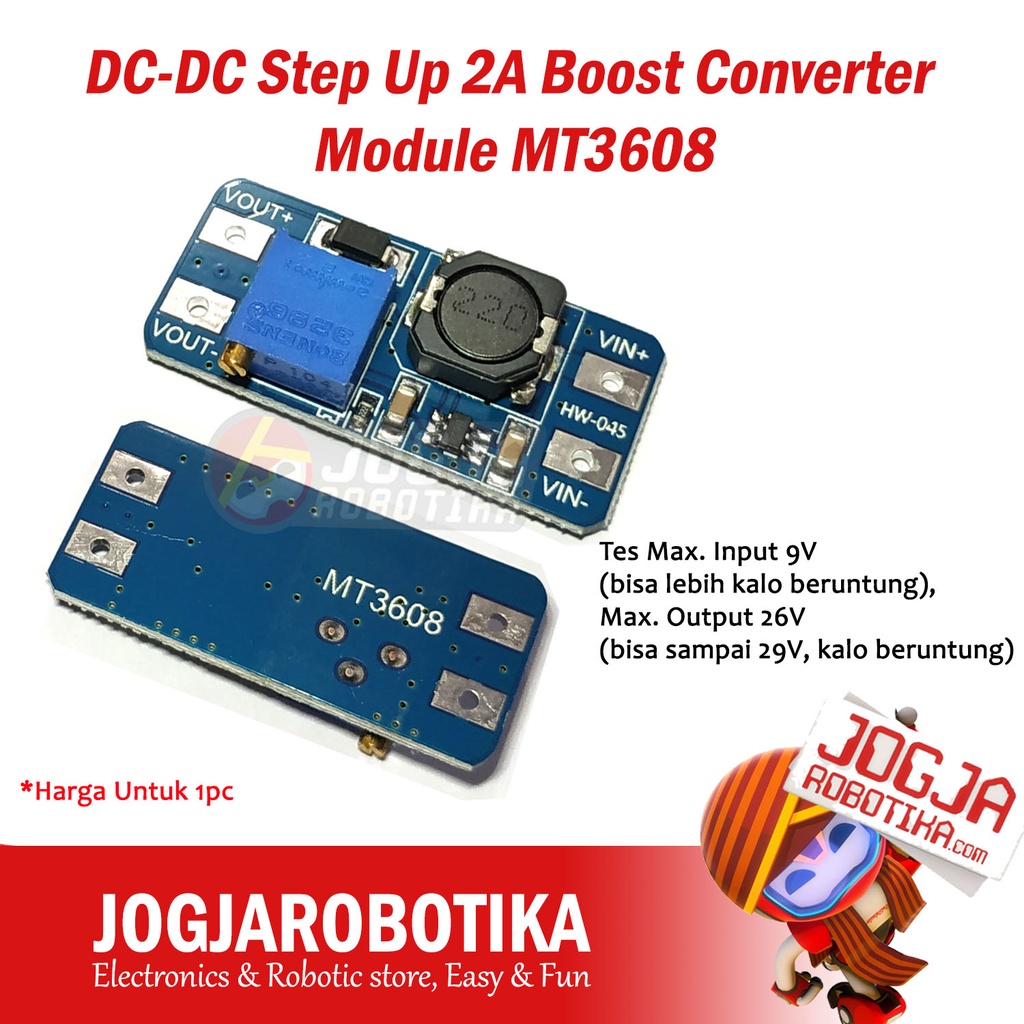 Jual DC-DC Step Up 2A Boost Converter Module MT3608 | Shopee Indonesia