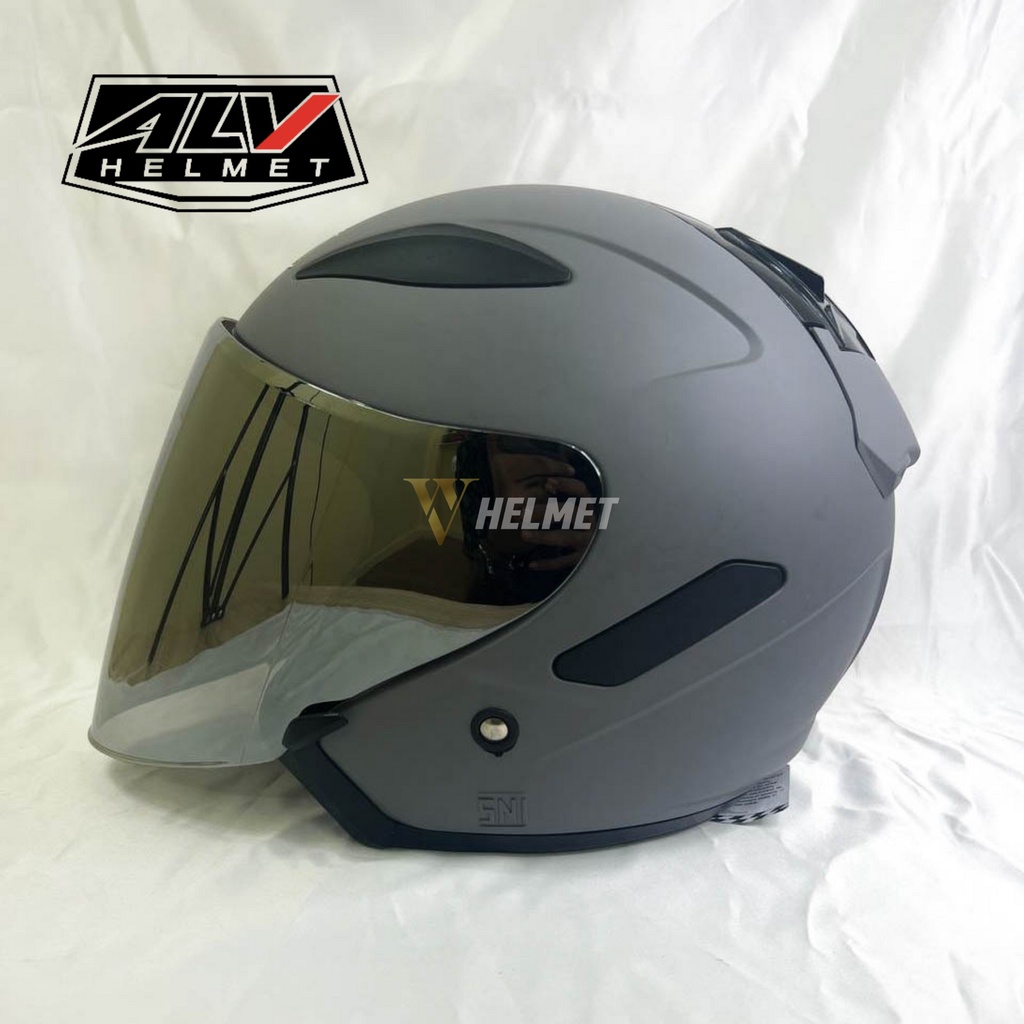 Jual Helm Half Face ALV Centro / Skycat - GREY SBR DOFF - SNI | Shopee ...