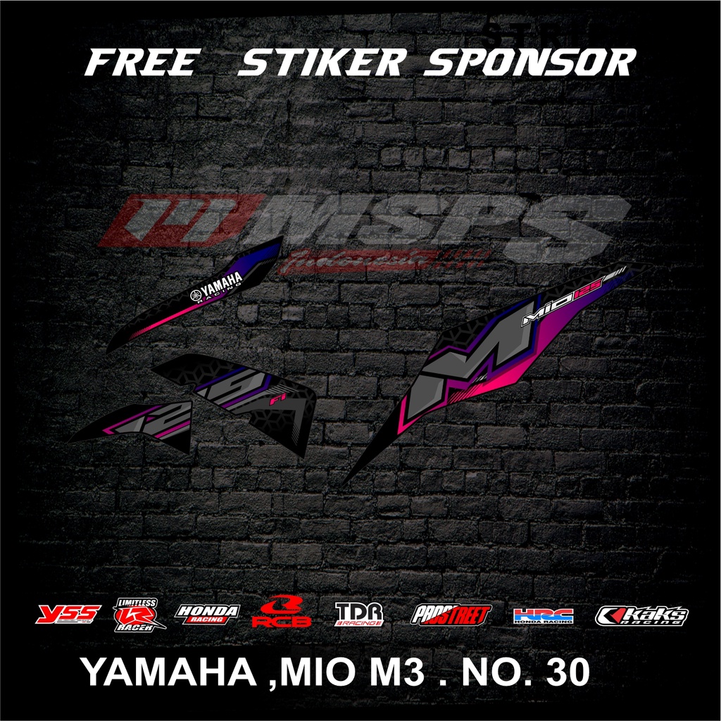 Jual (COD) Stiker Mio M3/Z Decal Striping Standar Mio M3/Z Premium ...