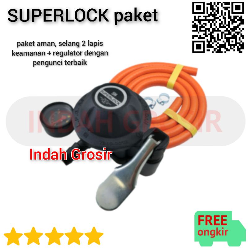 Jual PAKET 1 set SUPERLOCK GRS 01 regulator pengunci terbaik + selang ...