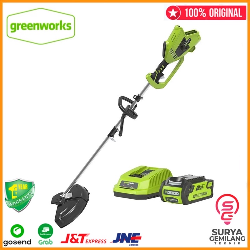 Jual Mesin Potong Rumput Batrai Greenworks Grass Trimmer 40V Baterai ...