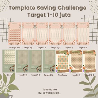 Jual Template Saving Challenge Sinking Fund Budgeting Tabungan Target ...