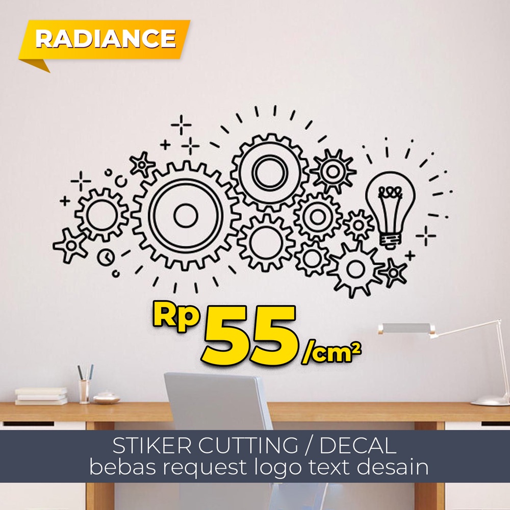 Jual Stiker satuan cutting sticker decal bisa custom logo desain ...